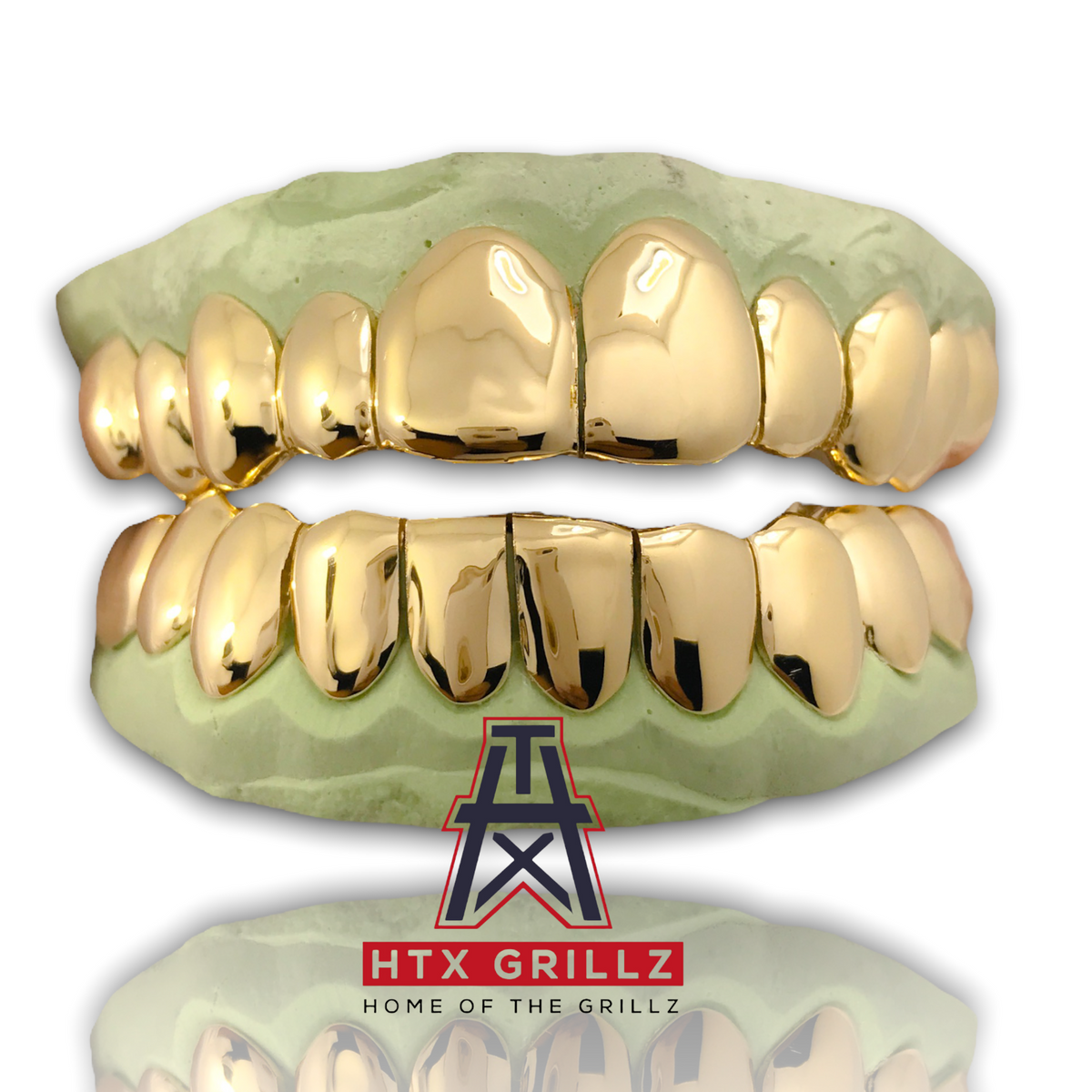 Custom 8 Top & 8 Bottom Solid Style Grillz – Houston Texas Grillz