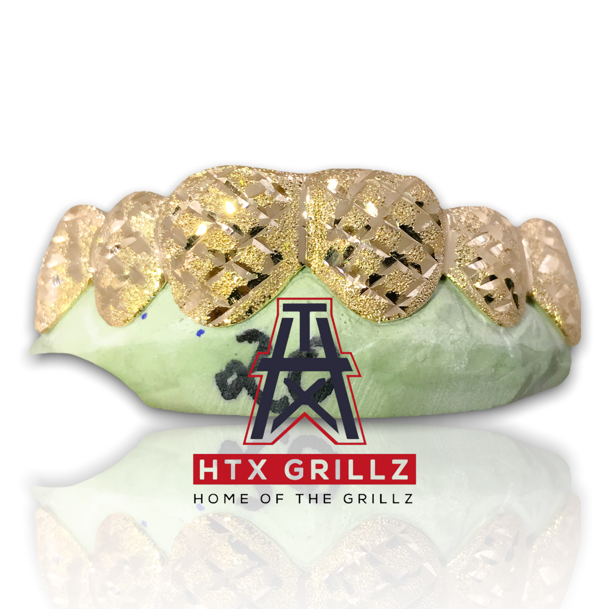Custom Gold Grillz Diamond Dust And Cuts Style – Houston Texas Grillz