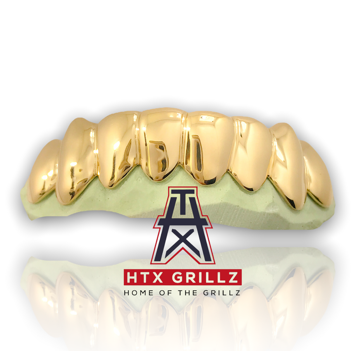 Custom 8 teeth 10k Gold Deep Cut Grillz – Houston Texas Grillz