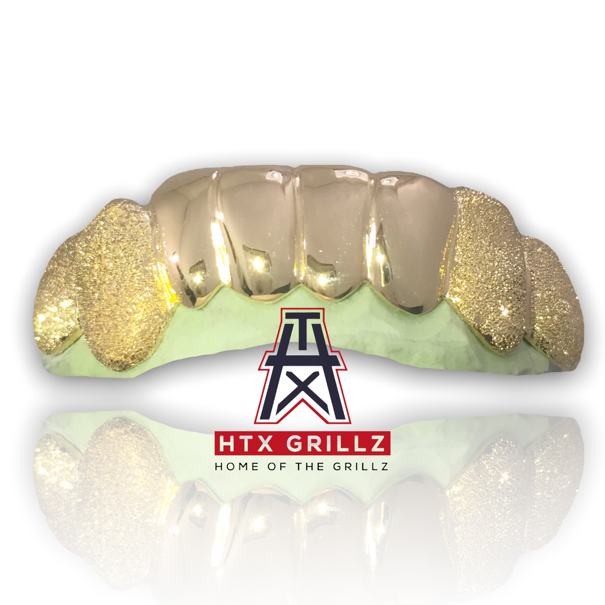 Custom 8 Solid 4 Front With Diamond Cuts Style – Houston Texas Grillz